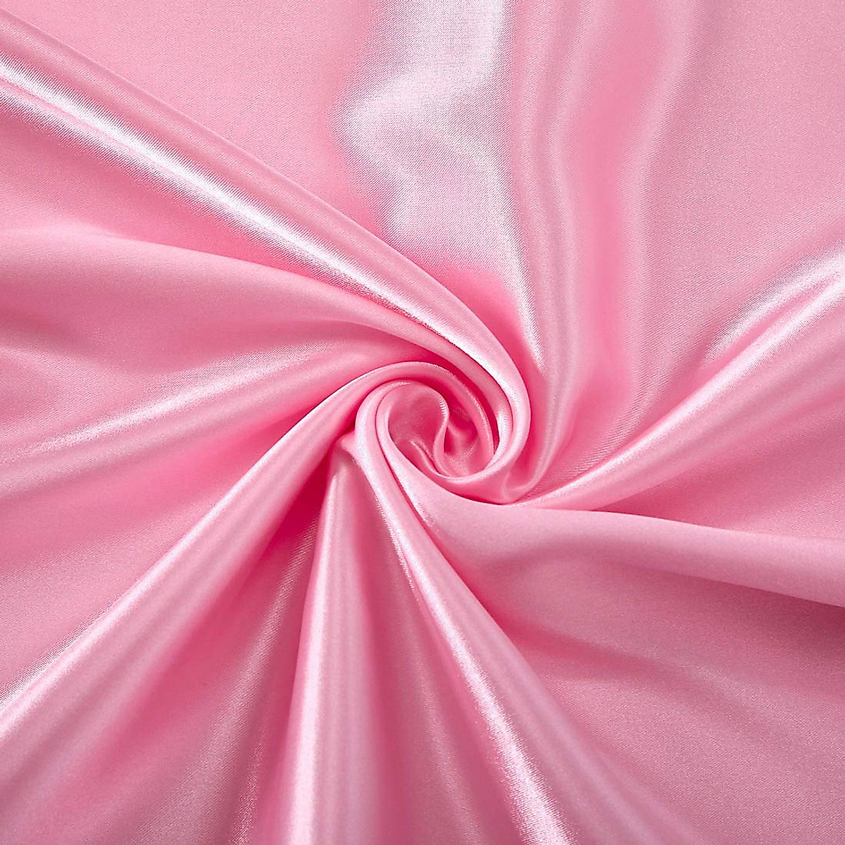 Homiest 4pcs Satin Sheets Set Luxury Silky Satin Bedding Set with Deep Pocket, 1 Fitted Sheet + 1 Flat Sheet + 2 Pillowcases (Queen Size, Pink)