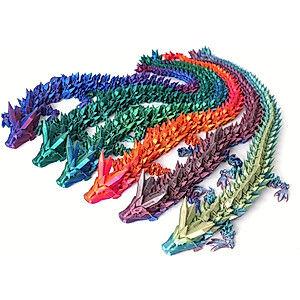 Dragon Egg 12In Dragon Toy 3D Printed Dragon Fidget Toys, 3D Printed Dragon Egg with Articulated Dragon Inside, Fidget Toys for Autism/ADHD, Easter Gifts(Bluegreen)