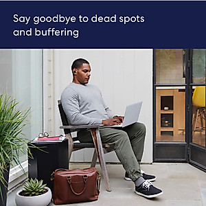 Amazon eero 6 mesh Wi-Fi system | Supports speeds up to 500 mbps | Connect to Alexa | Coverage up to 3,000 sq. ft. | 2-pack, one router + one extender, 2020 release