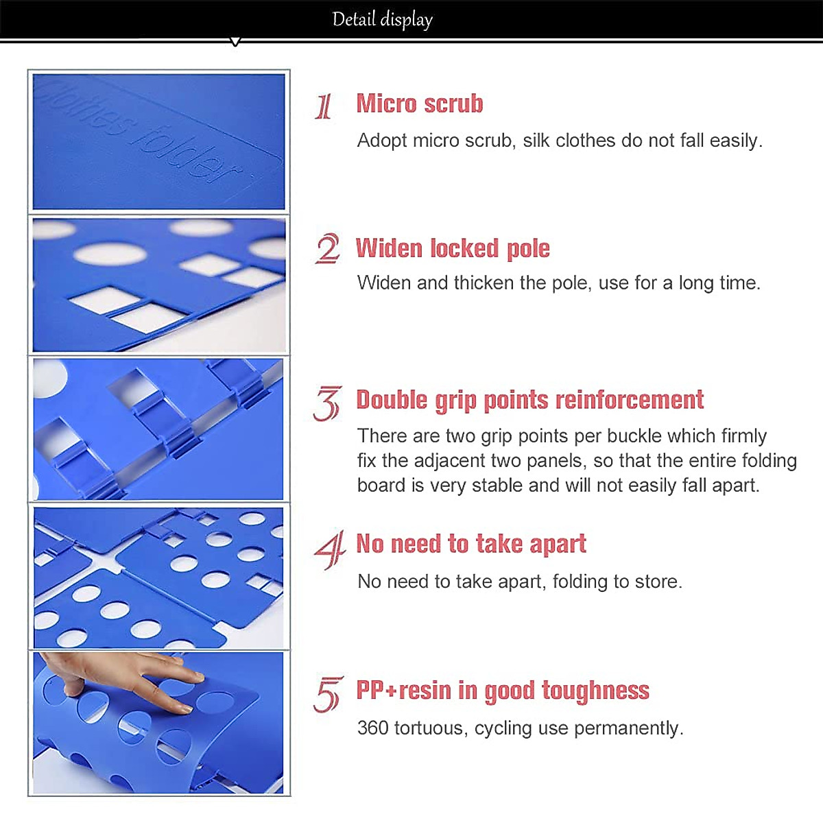 Geniusidea V1 Shirt Folding Board t Shirts Clothes Folder Durable Plastic Laundry folders Folding Boards for Adults and Kids Fast and Fun