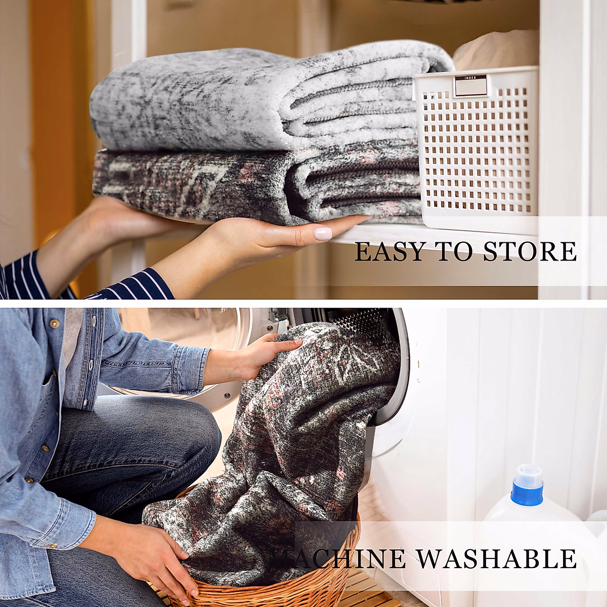 Castage Black Rug 3’x5’ Washable Area Rugs for Bedroom Living Room Kitchen Entryway Bathroom Boho Small Vintage Aztec Distressed Laundry Room Red Carpet Soft Non Slip