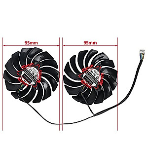 95MM Video Card Fans Replacement for MSI GTX 1070,1080 Ti Gaming X, RX 570 580 5600 5700 XT Gaming X Graphic Card Cooling Fan