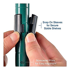 Nexel Poly-Green Adjustable Wire Shelving Unit, 4 Tier, Heavy Duty Commerical Storage Organizer Wire Rack, 24" x 72" x 74", Green