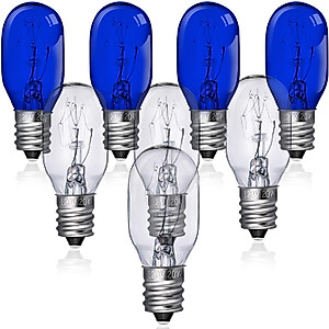 8 Pieces Lighted Make Up Mirror Bulbs 20W Replacement Bulbs for Double Sided Illuminated Mirror (Blue, Clear)
