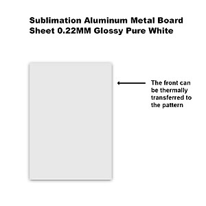 MR.R 10 Pieces 8x12 inch Sublimation Blanks Aluminum Metal Board Matte Pure White Photo Blanks Aluminum Sheet Sign Blanks Aluminum Plate for Sublimation Heat Transfer Printing,0.22 mm Thickness