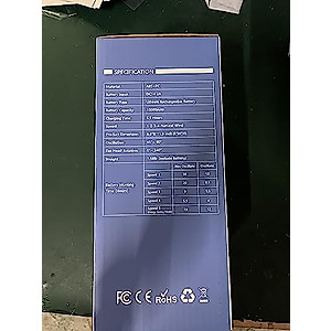 ATEngeus 4 in1 USB Fan, 8” Clip Fan, 10000mAh Rechargeable Table Fan, 5 Speeds Battery Operated Fan, 45°/90° Automatic Rotation, 3 Time Setting, with Clip & Hook for Homes, Offices, Bedroom