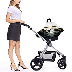 Baby Car Seat Covers Duck Animal Multi- use Breastfeeding Scarf, CarSeat Canopies for Newborn