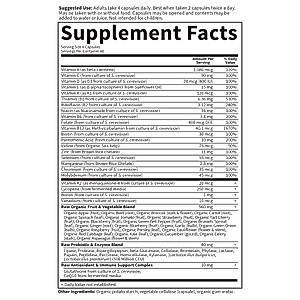 Garden of Life Vitamin Code Whole Food Multivitamin for Men - 240 Capsules, Vitamins for Men, Fruit Veggie Blend and Probiotics for Energy, Heart, Prostate Health, Vegetarian Men's Multivitamins