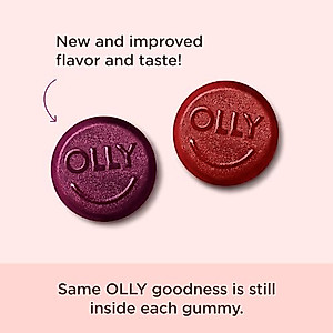 OLLY Women's Multivitamin Gummy, Vitamins A, D, C, E, Biotin, Folic Acid, Adult Chewable Vitamin, Berry Flavor, 65 Day Supply - 130 Count (Packaging May Vary)
