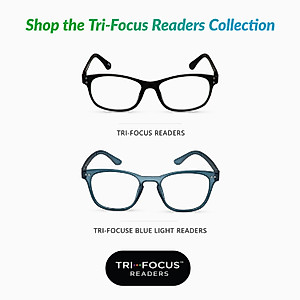 Select-A-Vision womens Optitek Tri Focus 2202 Black Reading Glasses, Black, 38 mm US