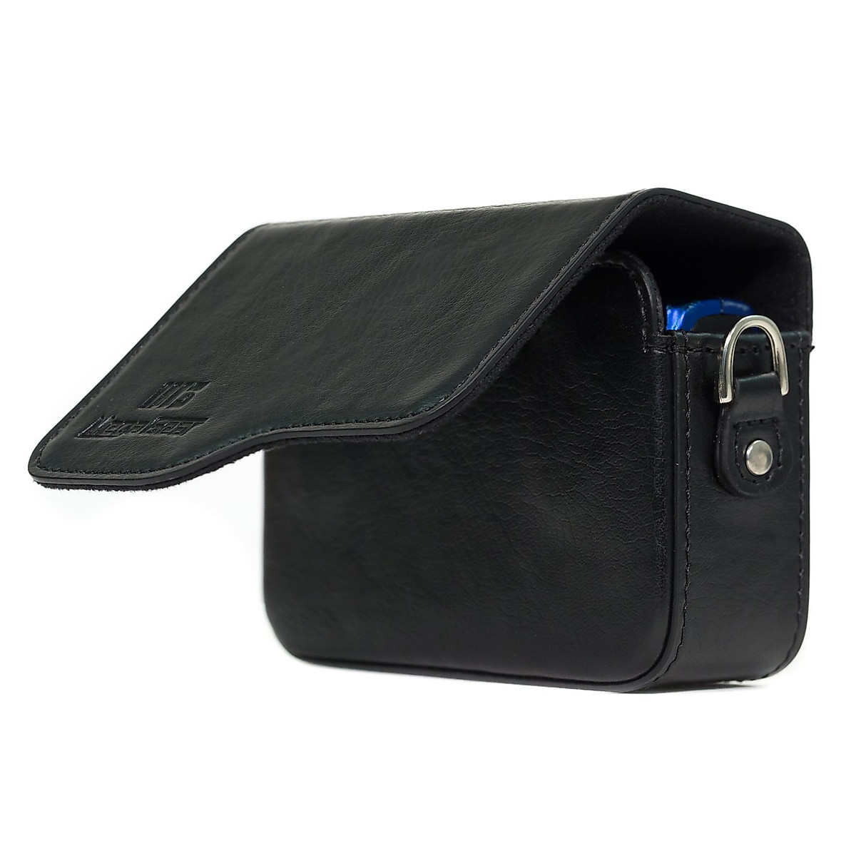 MegaGear Canon PowerShot SX620 HS, ELPH 180, ELPH 360 HS, ELPH 190 is, ELPH 170 is, SX610 HS Leather Camera Case with Strap - Black - MG1089