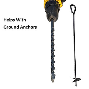 Keyfit Tools AnchorBit Pilot Hole Driver for Screw in Tent Stakes & Ground Anchors Rebar Steel J Hook Designed for Tough Soils Hardpan Rocky Ground Even Frozen Ground & Solid Ice is No Problem