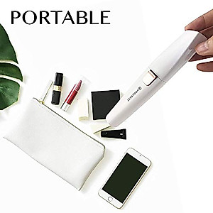 Rechargeable Eyebrow Trimmer & Facial Hair Remover for Women, 2 in 1 Eyebrow Razor and Painless Lips Body Facial Hair Removal with Built-in LED Light