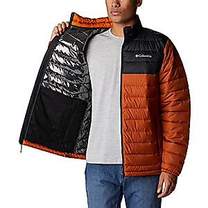 Columbia Men's Powder Lite Jacket, Warm Copper/Black, Medium