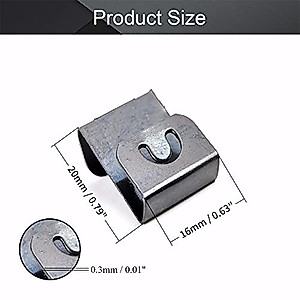 MroMax Photo Frames Hanger Hooks, 0.3mm Thick S-Shaped Metal Wall Mount Album Picture Hanging Clips, 50 Pcs