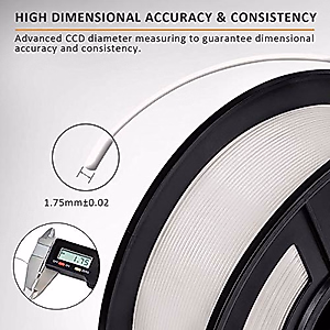 SUNLU ABS 3D Printer Filament, 1.75 ABS Filament Dimensional Accuracy +/- 0.02 mm, 1 kg Spool (Black+White)