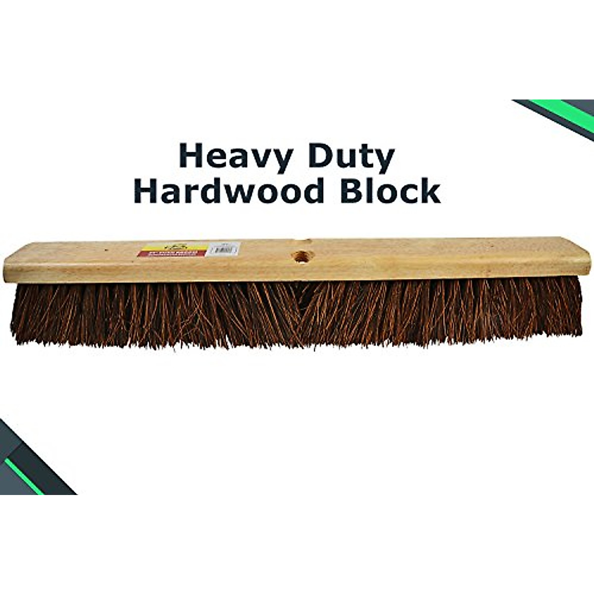 Bristles 4224 24” Push Broom Head for Indoor and Outdoor, Commercial Or Residential Use with Stiff Bristles for Heavy-Duty Work On Concrete, Patio, Garage, Stone Or Any Heavy Duty Cleaning