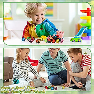 24 Pcs Ladybug Bouncy Balls Ladybug Party Favors Small Bouncing Balls 32 mm/ 1.3 Inch Ladybug Theme Rubber Balls 6 Colors Anxiety Fidget Sensory Balls for Kid Carnival Prizes Birthday Gift Bag Filling