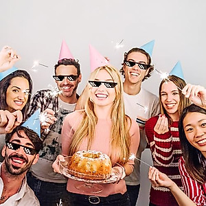 WLLHYF 2 Pack Thug Life Sunglasses Mosaic Pixel Glasses Party Dress Up Shades Funny Unisex Photo Props for Women Men Kid