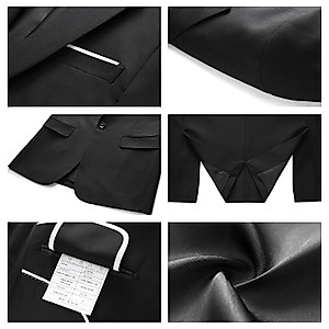 Men's Casual Slim Fit Suit Blazer Jacket One Button Lightweight Sport Coats Formal Dress Daily Business Suit Jacket Black
