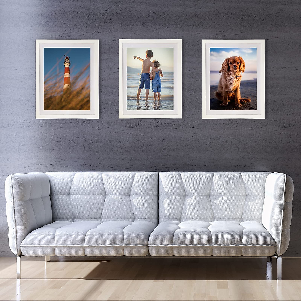12x16 Wood Picture Frame Diamond Painting Frames 30x40cm Diamond Art Frame Display 12x16in / 30x40 cm Without Mat or 10x14 in/ 25x35cm with Mat 12 x 16 Photo Poster Frame Wall Hanging - White 3 Pack