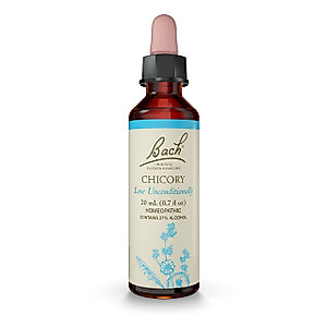 Bach Original Flower Remedies, Chicory for Unconditional Love, Natural Homeopathic Flower Essence, Holistic Wellness and Stress Relief, Vegan, 20mL Dropper