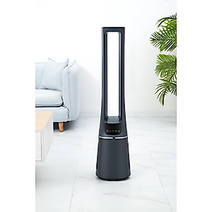 Midea 41" Bladeless Tower Fan & HEPA Air Purifier with Remote Control, Blue, AMS150-PB (Renewed)