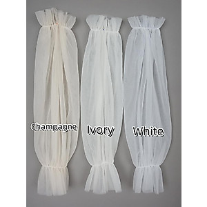 Removable Puff Sleeves for Wedding Dress Tulle Detachable Sleeves Add On Wedding Gift Bridal Accessories (Champagne)
