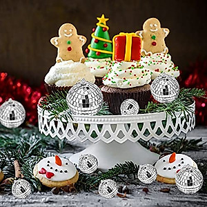 Mirror Disco Balls Set - Mini Disco Party Decoration Hanging Mirror Ball Silver Disco Balls Ornaments Reflective Design Suitable for Christmas Tree,Party,Wedding Decoration (6PCS)