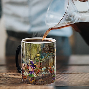 Morphing Mugs Disney – Mickey and Minnie Halloween Fun – Thomas Kinkade Studios - One 11 oz Color Changing Ceramic Mug – Image Revealed When HOT Liquid Is Added!