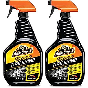Armor All Car Tire Shine, One-Step Tire Shine Spray for Precise, Even Shine and Minimal Overspray - 2 Count