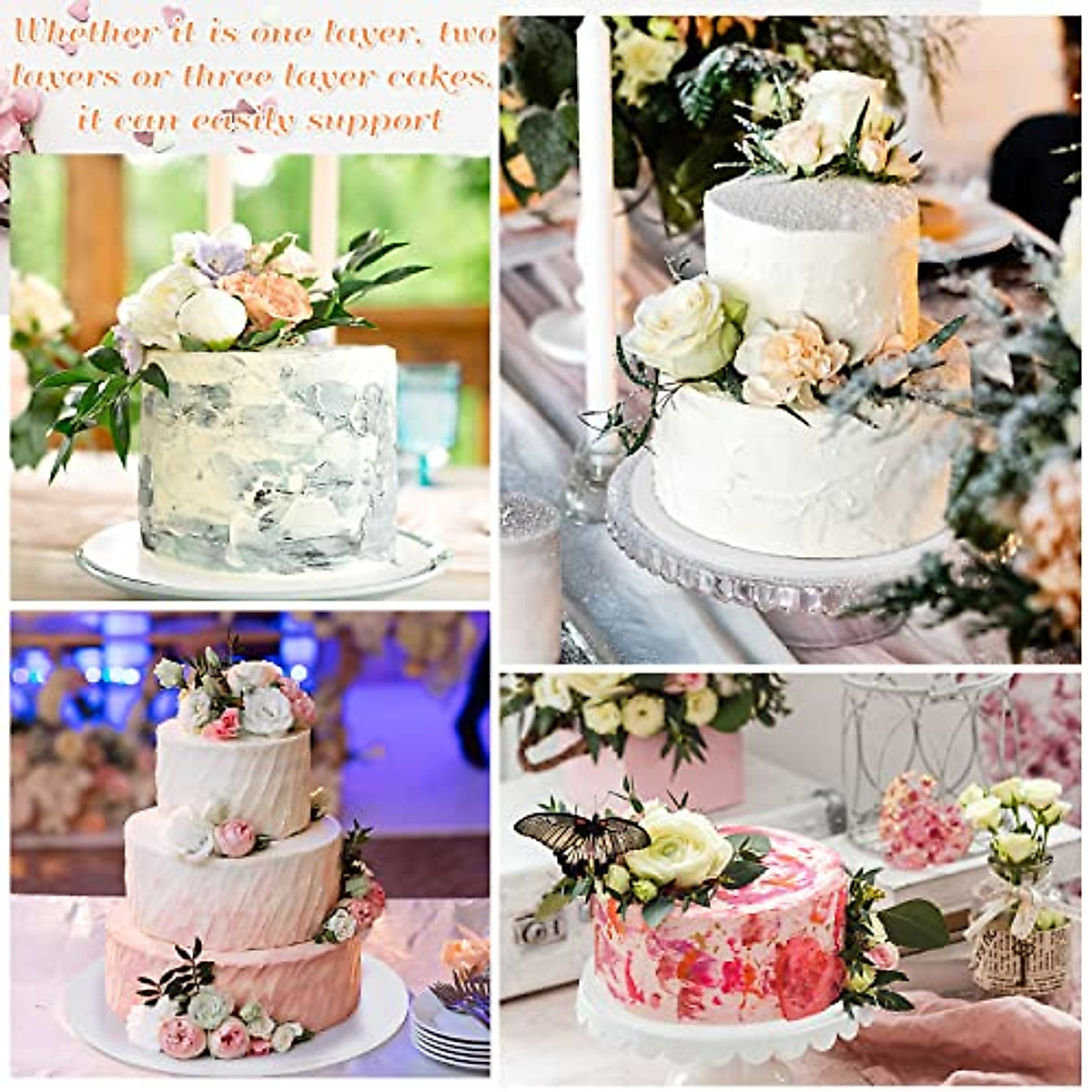 20 Pcs 12 Inch Round Cake Drum Round Boards Cardboard 0.4 Inch Thick Cake Drums Cake Decorating Supplies for Wedding Birthday Party (White)