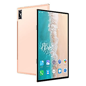 10 Inch Tablet, Call Support 10 Inch IPS Screen Tablet PC 6G RAM 256G ROM for Home (Gold)