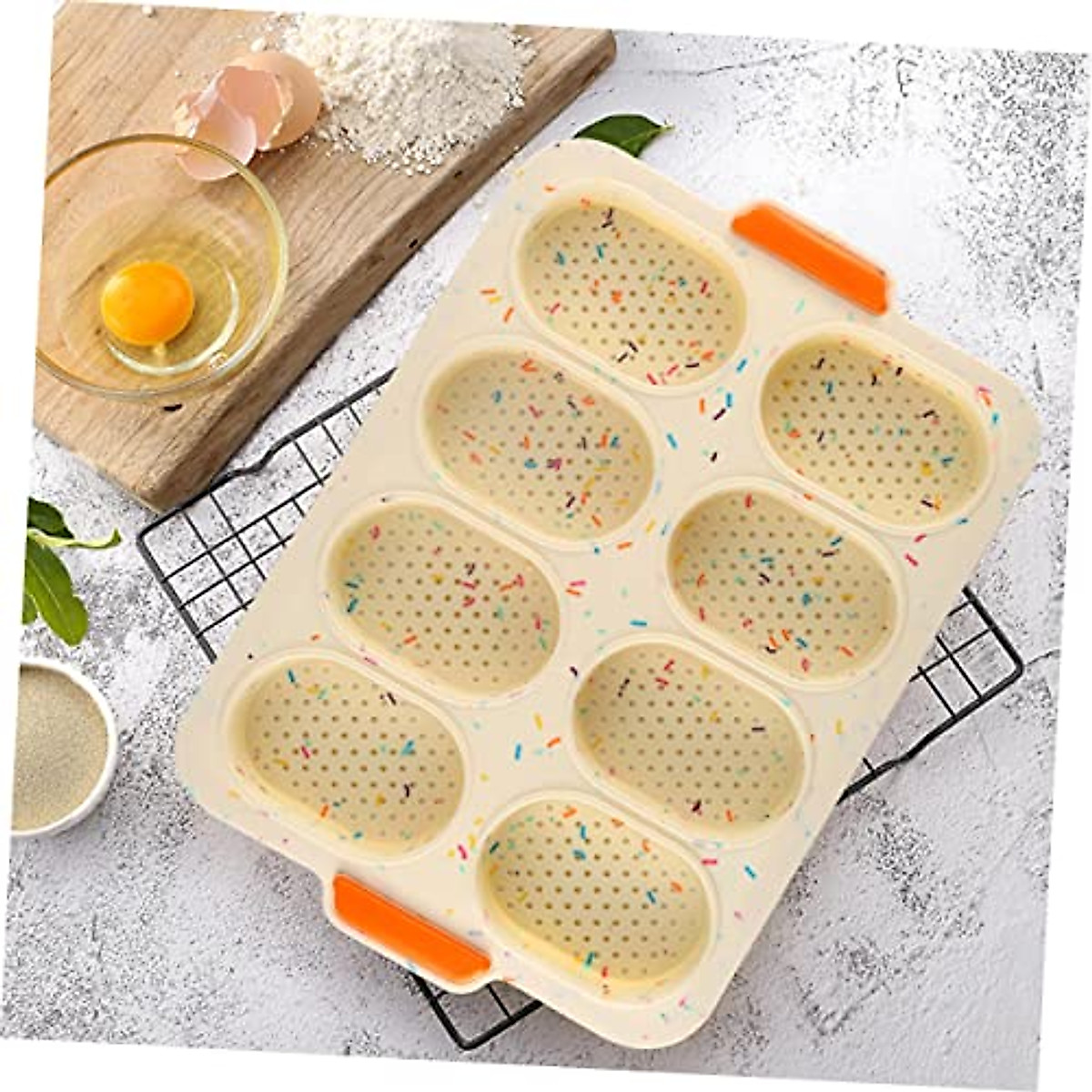 UPKOCH 1pc Roll Non Stick Baking Sheet Mini Muffins Silicone Cake Pan Oven Baking Cupcake Pan Muffin Bakeware Pan Silicone Bread Mold DIY Baking Molds Silicone Cake Baking Mold Brownie