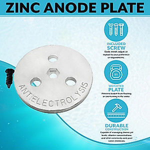 Poolzilla Zinc Anode Plate - 2 Pack, Keep Your Skimmer Basket in Place, Fights Against Corrosion and Electrolysis