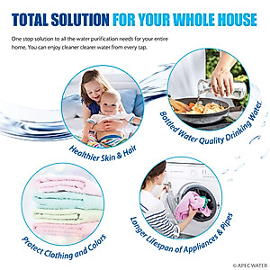 APEC Water Systems TO-SOLUTION-10 Whole House Water Filter, Salt Free Water Softener & Reverse Osmosis Drinking Water Filtration Systems for 1-3 Bathrooms