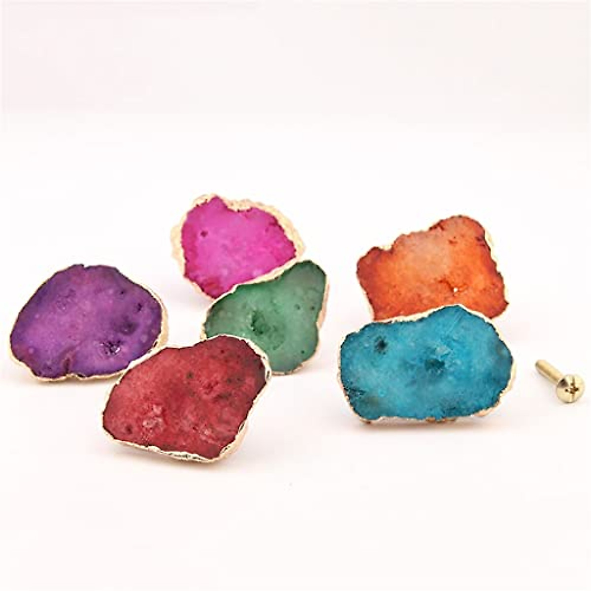 BITACS Crystal Brass Handle Drawer Kitchen Cabinet Closet Door Knob Crystal Drawer Handle (Color : F, Size : As The Picture Shows)