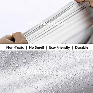 Besshopie Rain Poncho for Adults, Reusable Raincoat Emergency Rain Gear with Hoods and Sleeves White M