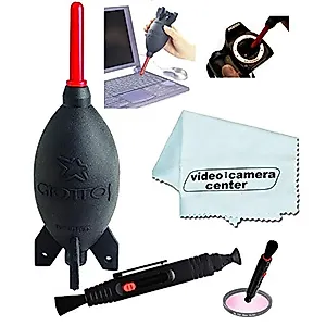Giottos AA1900 Large Rocket Blaster Air Duster + VCC113 Micro-Fiber Cloth + Lens Optic Pen Cleaner