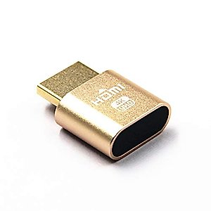HDMI DDC EDID Dummy Plug,[3840x2160@60Hz New Generation] VGA Virtual Display Adapter Headless Ghost Display Emulator Lock Plate for Ethereum ETH ZEC BTC Mining