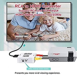 Retro Game Console,Classic Game System Built in 620 Games and 2 Classic Controllers,RCA and HDMI HD Plug and Play Video Games for Kids