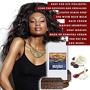 Organic, Anti-Bacterial, Anti-Fungal OSE-DUDU AFRICAN BLACK SOAP 2 LB (32 oz) BLOCK. Authentic, Handmade, Unscented Raw (GHANA)