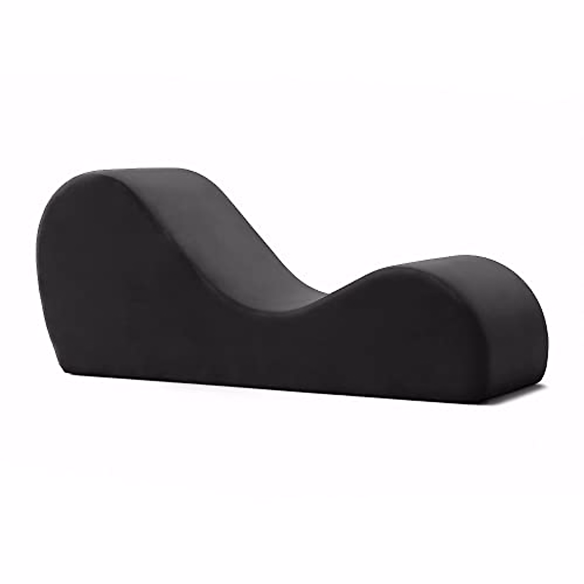 Avana Sleek Chaise Lounge for Yoga-Made in The USA-for Stretching, Relaxation, Exercise & More, 60D x 18W x 26H Inch, Black