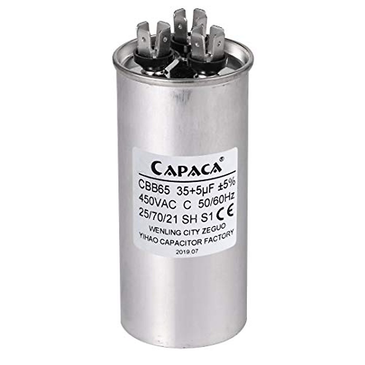 BlueNatHxRPR 35+5 CBB65 Air Conditioner Capacitor Round Dual Run Capacitor Replace 97F9834