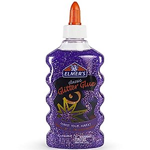 Elmer's Liquid Glitter Glue, Washable, Purple, 6 Ounces, 1 Count - Great For Making Slime