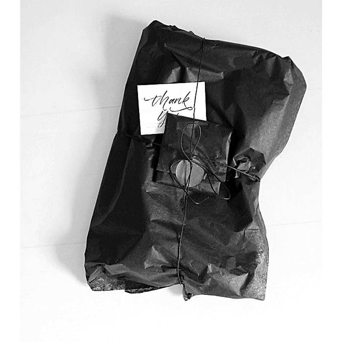 Simetufy 480 Sheets Black Tissue Paper - 15" x 20" Black Wrapping Paper, Tissue Paper for Weddings Birthday Holidays DIY Project Christmas Gift Wrapping Crafts Decor