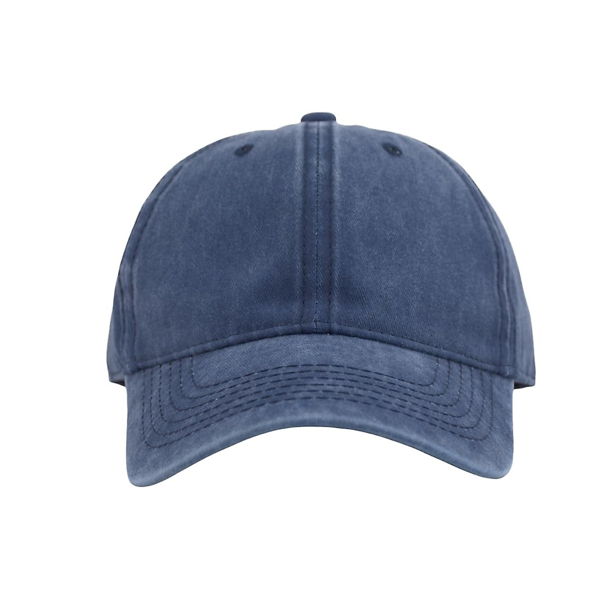 AOSMI Vintage Washed Cotton Adjustable Baseball Cap Men Women Ball Cap Soft Low Profile Plain Blank Workout Dad Hat Navy Blue