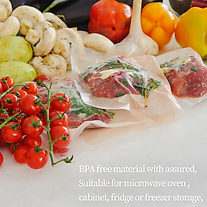 VEBUG Vacuum Sealer Bags Quart Size 100 Pack 8" x 12" Seal a Meal BPA Free Heavy Duty Commercial Grade Great for vac storage Meal Prep or Sous Vide