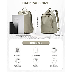 kibachev Green Canvas Backpack for Men Laptop Backpack College Backpack for Women Leisure Backpack Vintage Backpack