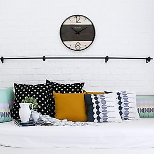 La Crosse Technology 404-4040 16" Ironwood Quartz Wall Clock, Brown